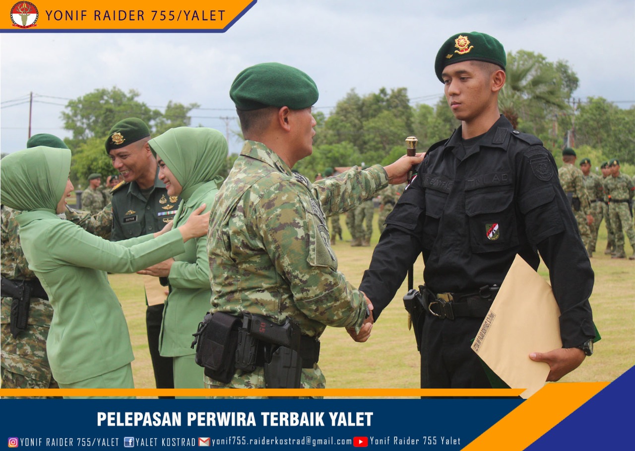 Yonif Raider 755/Yalet Kostrad melepas 3 (tiga) orang Perwira ...